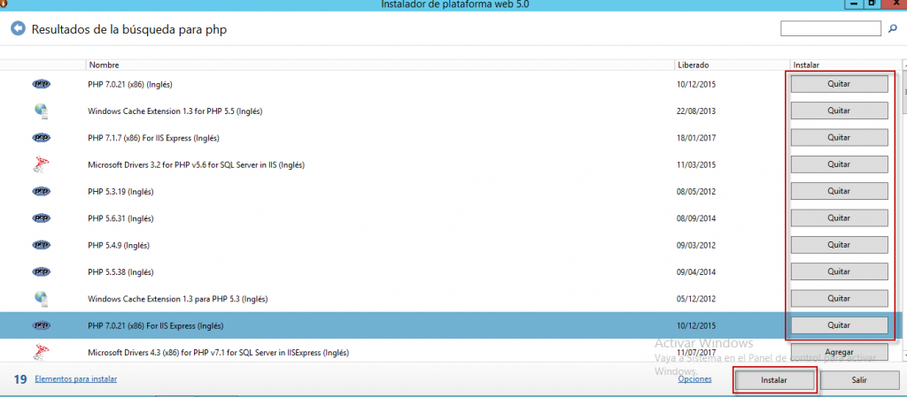 Instalación de php manager IIS – Ayuda Powerhost