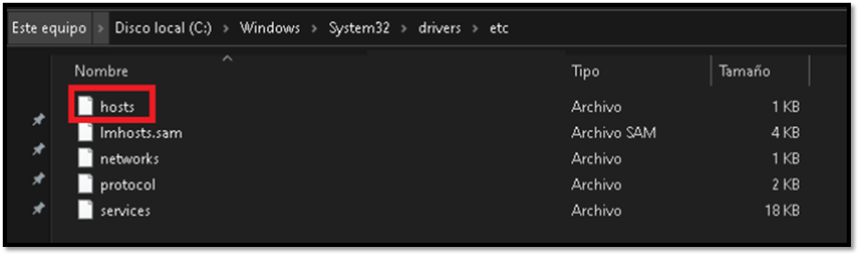 Modificar archivo hosts en Windows Escritorio – Ayuda Powerhost